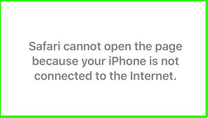 Safari Cannot Open Page Because Your IPhone Is Not Connected To Internet Fixed Android Nature