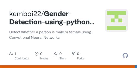Github Kemboi22gender Detection Using Python Cnn Detect Whether A