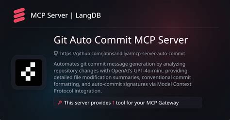 git auto commit mcp server langdb