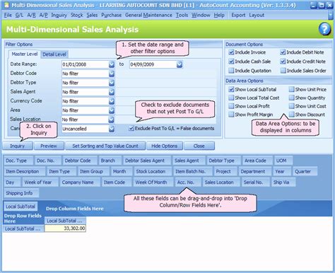 Autocount Multi Dimensional Analysis Autocount Accounting Software