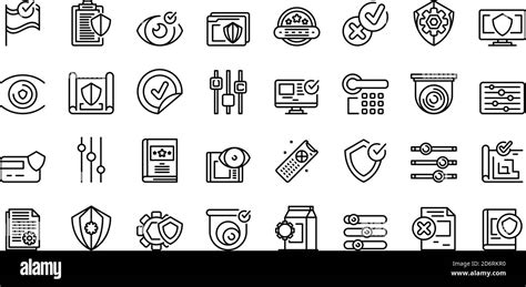 Control Icons Set Outline Style Stock Vector Image And Art Alamy