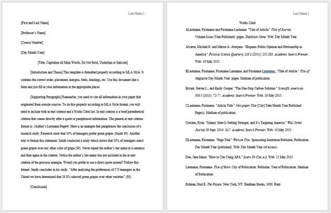 19 Free Mla Format Templates Free Word Templates