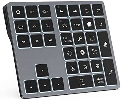 Doohoeek Backlit Buetooth Keypad For IPad Procreate Rechargeable Keyboard For Procreate And