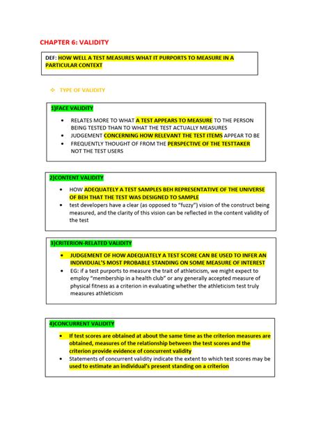 chapter 6 validity pdf validity statistics science