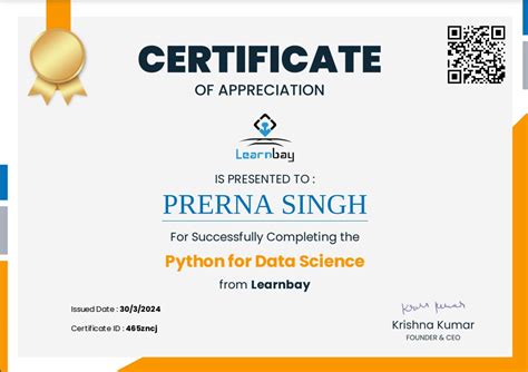 Finished Python Course With Learnbay Prerna Singh Posted On The