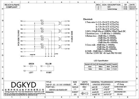 Rj45 网络接口 Tab Up模化块插孔 单端口pcb接口 带灯屏蔽