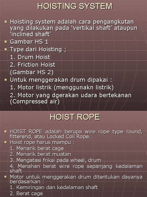 Hoisting System Pdf