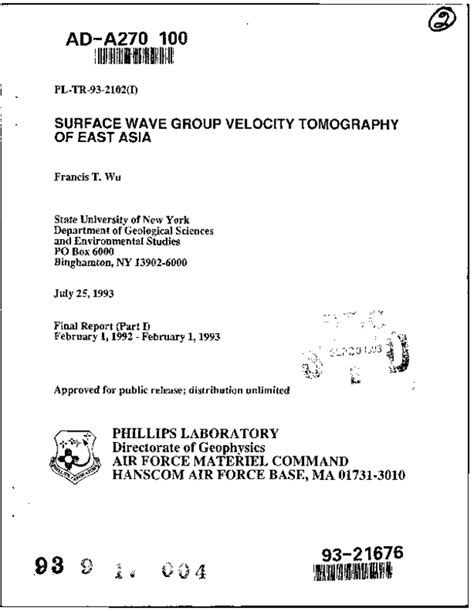 Pdf Surface Wave Group Velocity Tomography Of East Asia Part 1