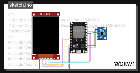 Desafio 10 Mpu6050 Wokwi Esp32 Stm32 Arduino Simulator