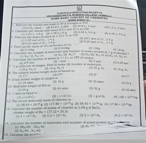Calculate The Number Of Molecules And Number Of Atoms Present In 1 G Of N