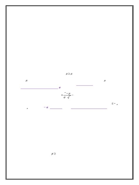 6 Testing Of Hypothesis For One Sample M Pdf Statistical Significance P Value