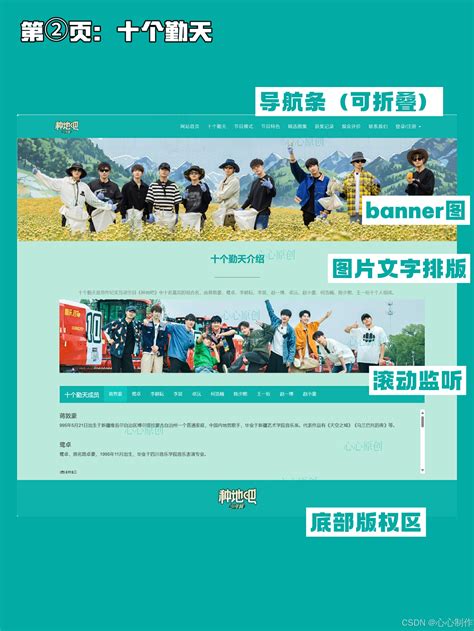 Html网页模板十个勤天主题bootstrap响应式网页成品期末网页源代码web前端网站模板十个勤天网站 Csdn博客