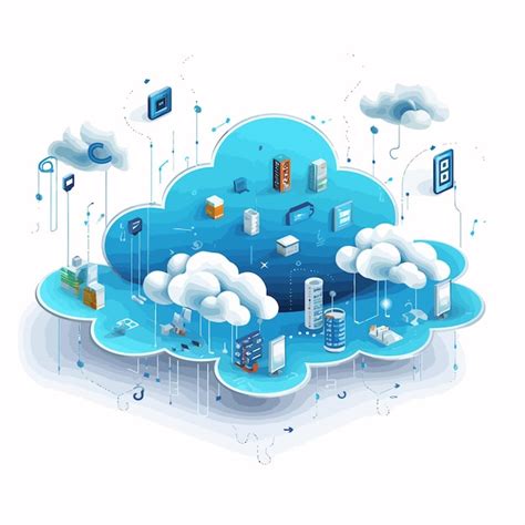 Cloudcomputingconceptvectorillustrated Premium Ai Generated Vector
