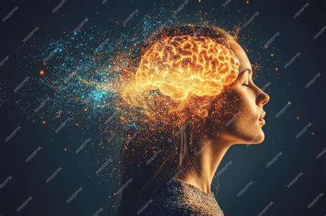 brain glow neuron connection and brain overload brain with sound waves