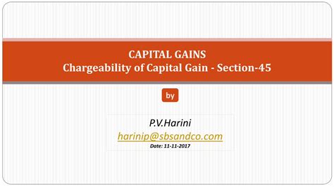 Pdf Capital Gains Chargeability Of Capital Gain Section 45 · Indexation Facility Up To