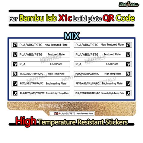 【in Stock】 Qr Code For Bambu Lab X1c Build Plate Bambulab Qr Code For