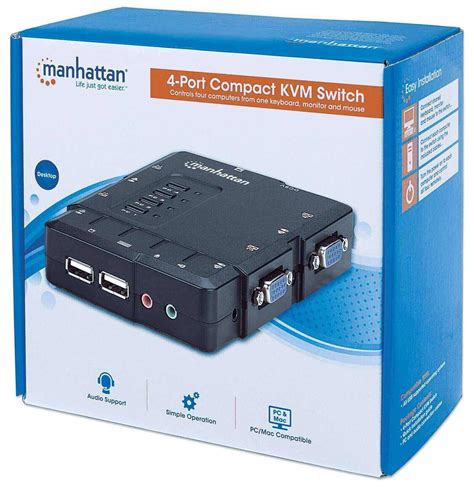 Switch KVM Manhattan 4 Ports Compact Tunewtec Tunisie