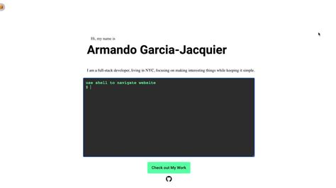 armando garcia jacquier on linkedin added a shell to navigate my portfolio implemented with