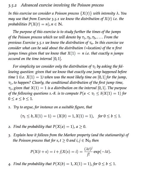 352 Advanced Exercise Involving The Poisson Process