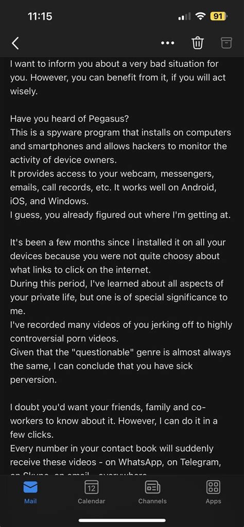 This Email From My Junk Folder Caught My Eye As It Started With ‘hey Pervert R Scams