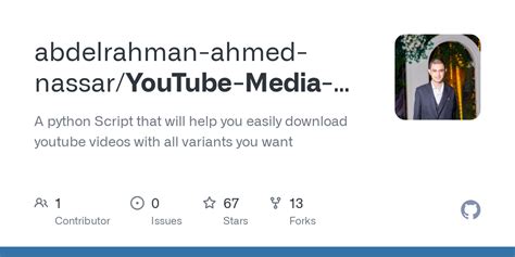 github abdelrahman ahmed nassar youtube media downloader using yt dlp