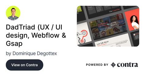 Dadtriad Ux Ui Design Webflow And Gsap By Dominique Degottex