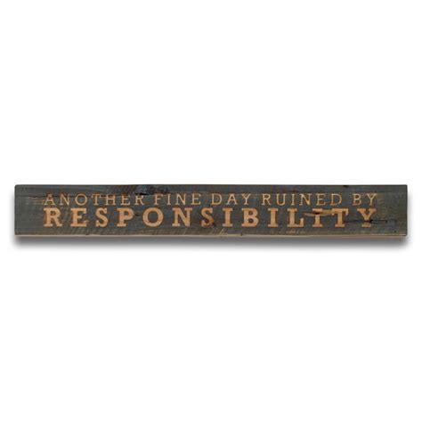 Maturi Responsibility Wooden Message Wall Décor Uk