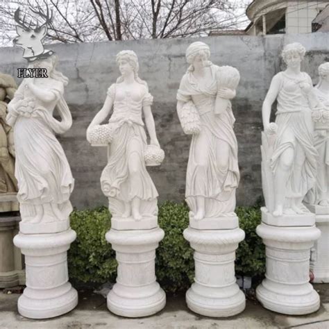 Garden Decorative Ancient Greek Goddess Stone Sculpture Life Size Four