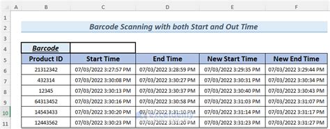 Barcode Scanner Entry In An Excel Database With Timestamp 3 Examples