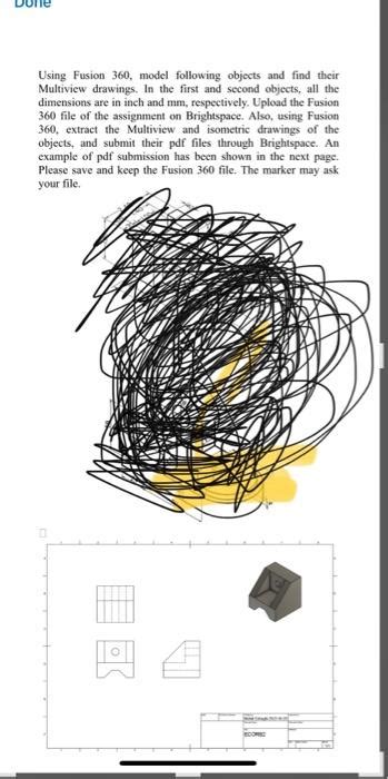 Solved हो Using Fusion 360 Model Following Objects And