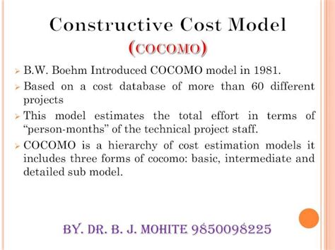 Pdf Cocomo Model By Dr B J Mohite Dokumentips