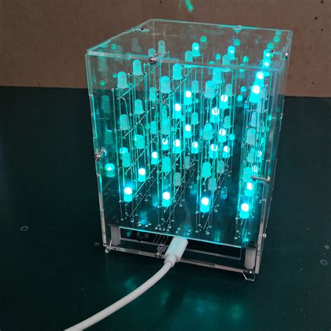 4x4x4 3d Multicolor Led Light Cube Kit Infrarood A Grandado