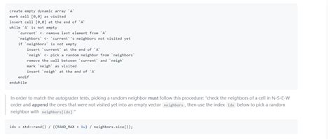 maze generation a data structure for representing a