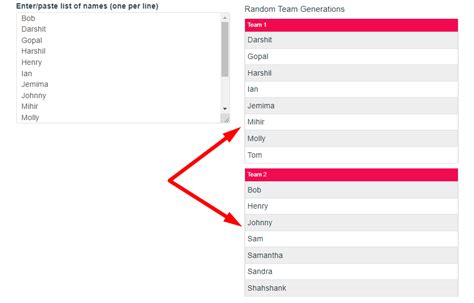 Random Team Generator Split A List Into Random Groups Yttags