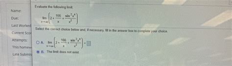 solved determine the following limits using 0o or oo when