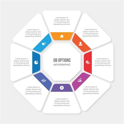 Premium Vector Cycle Infographic Template With 8 Steps Workflow Or Process Diagram