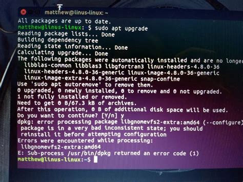 Linux Not Working I Am Having Some Issues When I Try To Do Sudo Apt