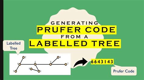 Prufer Code Generation For Labelled Trees Counting Labelled Trees Graph Theory Cgt Youtube