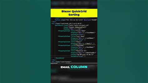 Blazor Quick Grid Sorting Dotnetcore Blazor Youtube