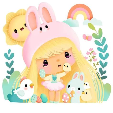 Elen Lescoat On Instagram Happy Easter Easter Pâques Illustration