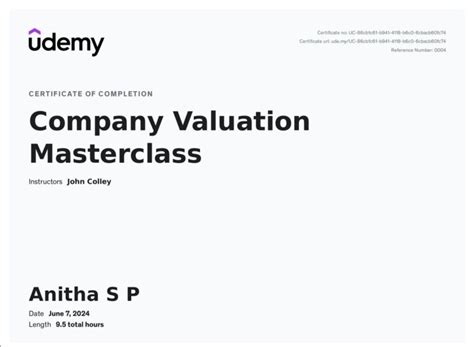 Anitha S P On Linkedin Udemy Companyvaluation Finance Mba Continuouslearning Dsce