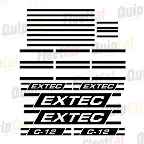 Extec C 12 Screener Crusher Late Model Marking Decal Set Truck And