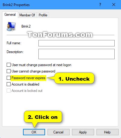 Enable Or Disable Password Expiration For Local Accounts In Windows Tutorials