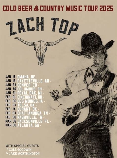 Zach Top Announces Cold Beer And Country Music Tour
