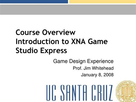Ppt Introduction To Xna Game Studio Express Game Design Experience