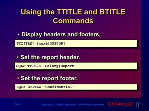 Les08 1 Producing Readable Output With Sqlplus Ppt