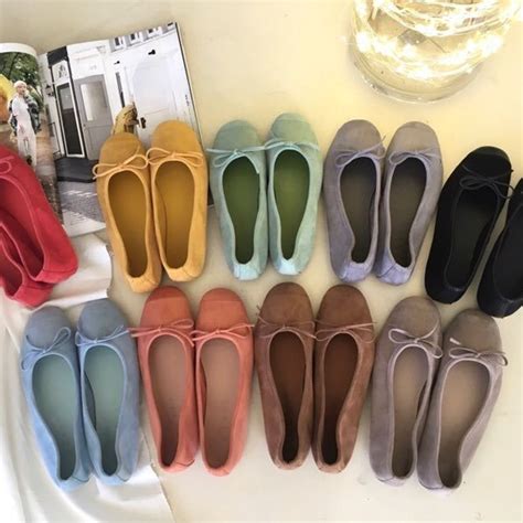 마리엠 고퀄리티 가죽 말랑 스웨이드 리본플랫슈즈 위시버킷