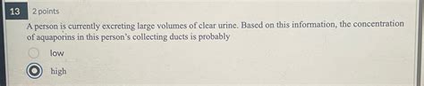 solved 13 2 ﻿pointsa person is currently excreting large