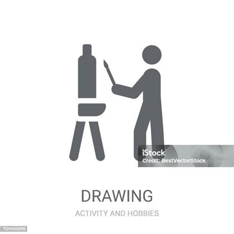 繪圖 圖示時尚繪畫標誌概念在白色背景從活動和愛好集合向量圖形及更多人圖片 人 人手 人體部分 Istock