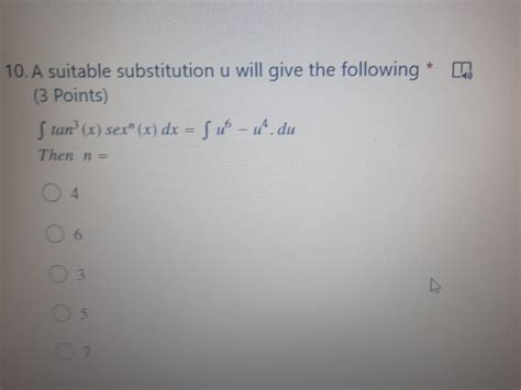 Solved A Suitable Substitution U Will Give The Following Chegg Com